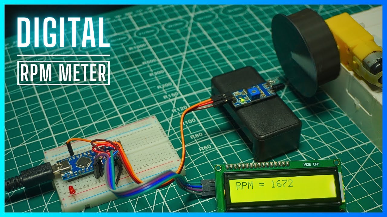 DIY Digital RPM Meter Using Arduino & IR Sensor | Digital Tachometer ...