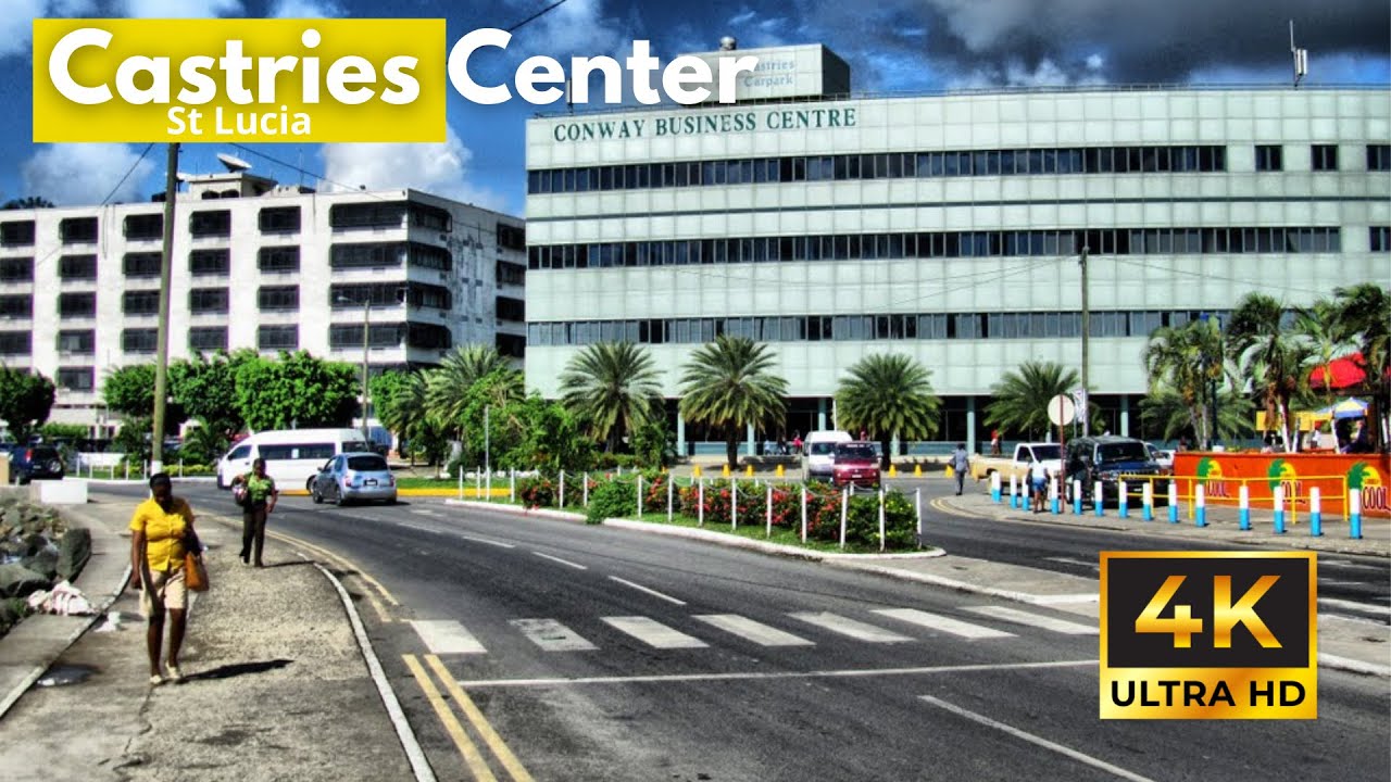 Driving Around Castries Center - St Lucia - YouTube