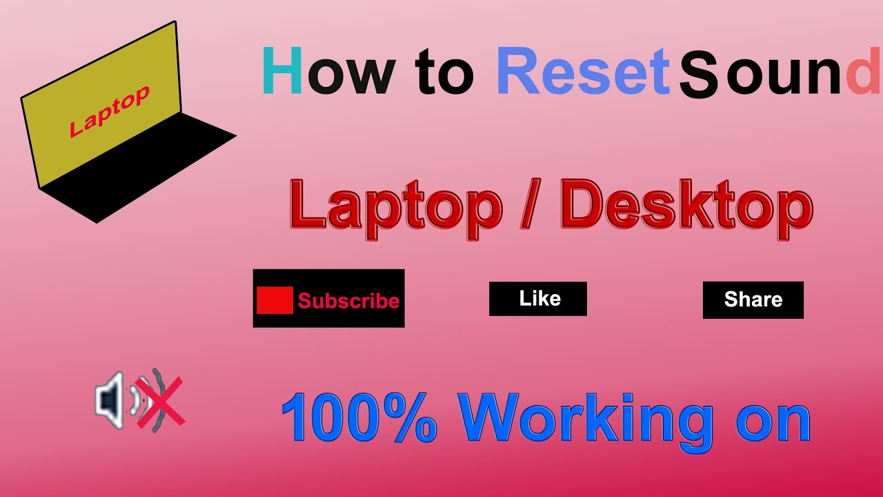 laptop or desktop pc ka sound kaise reset kare || how to reset sound of ...