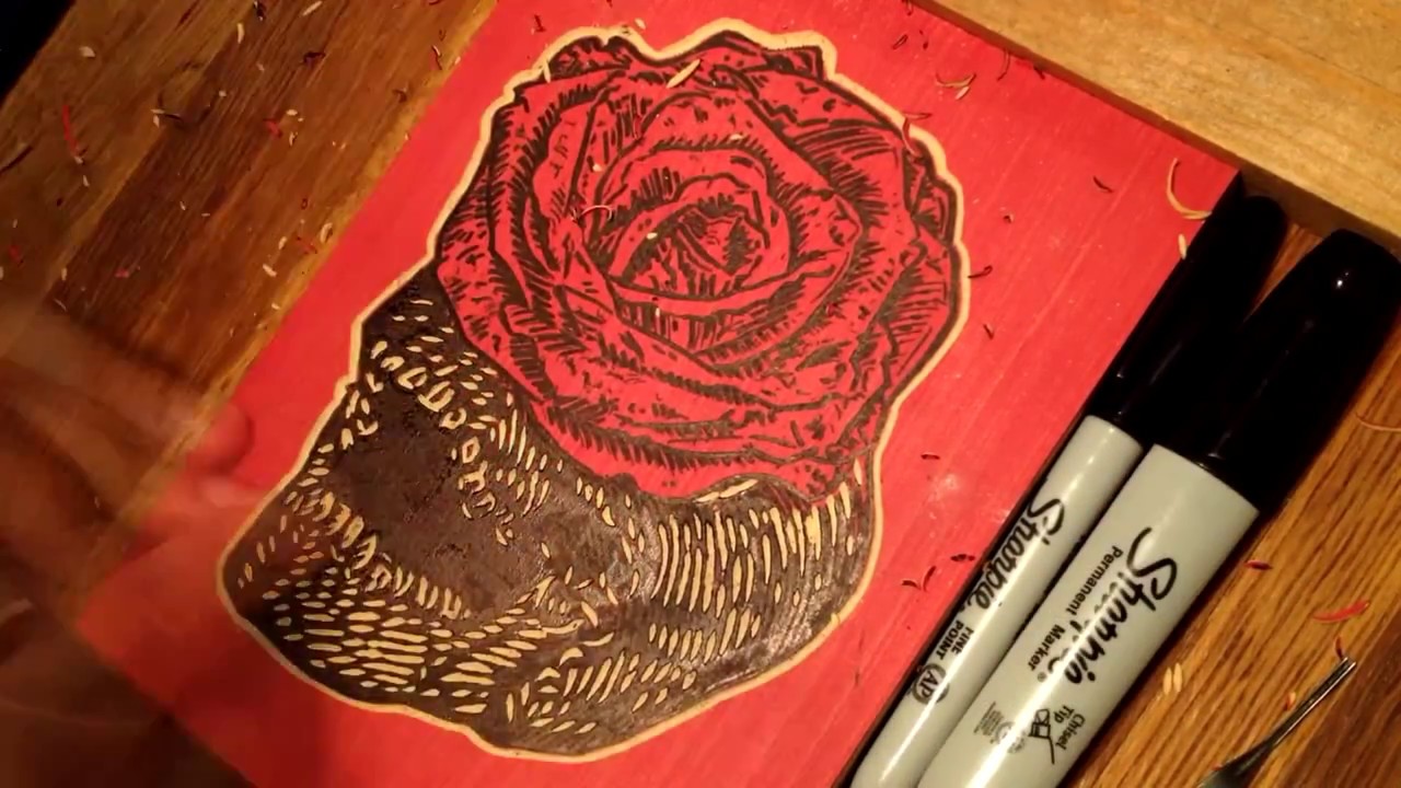 Woodcut & Screen Print: "Enlightened" - YouTube