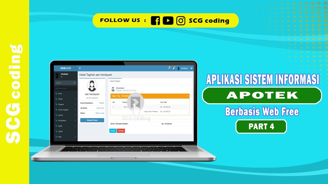 Aplikasi sistem informasi apotek berbasis web free part 4 - YouTube