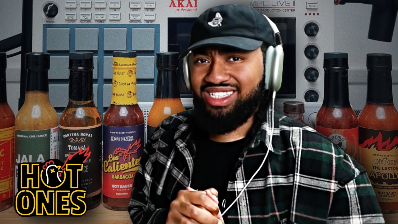 MAKING A BEAT WHILE EATING THE WORLDS HOTTEST WINGS!! Hot Ones ...