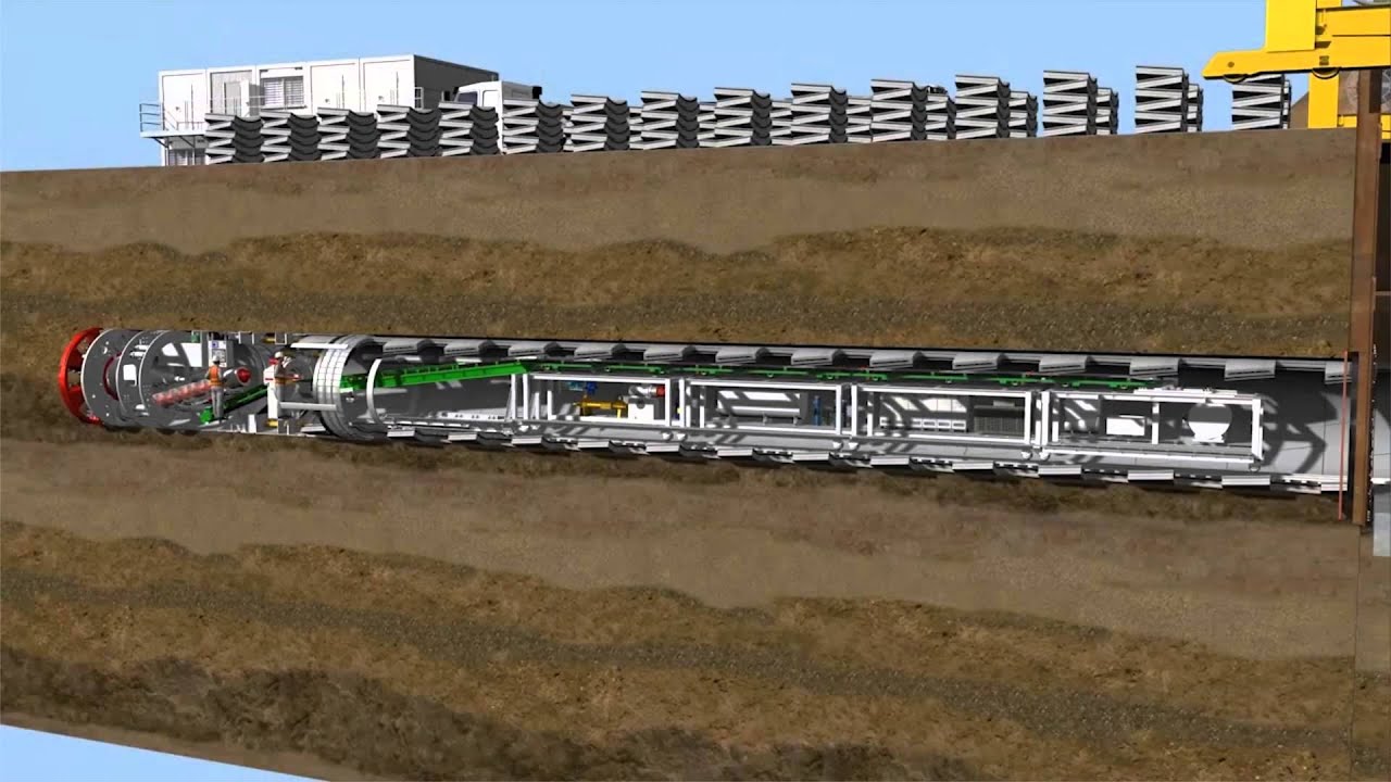 EPB Shield Segmental Lining - YouTube