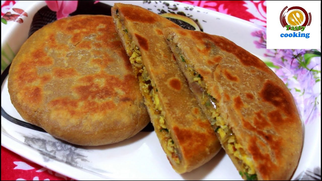 Stuffed egg paratha recipe/Whole wheat breakfast or dinner recipe - YouTube