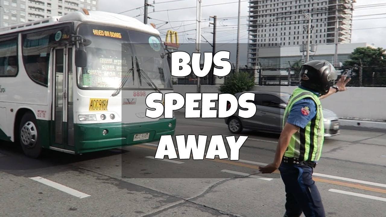 Bus refusing to stop for MMDA - YouTube