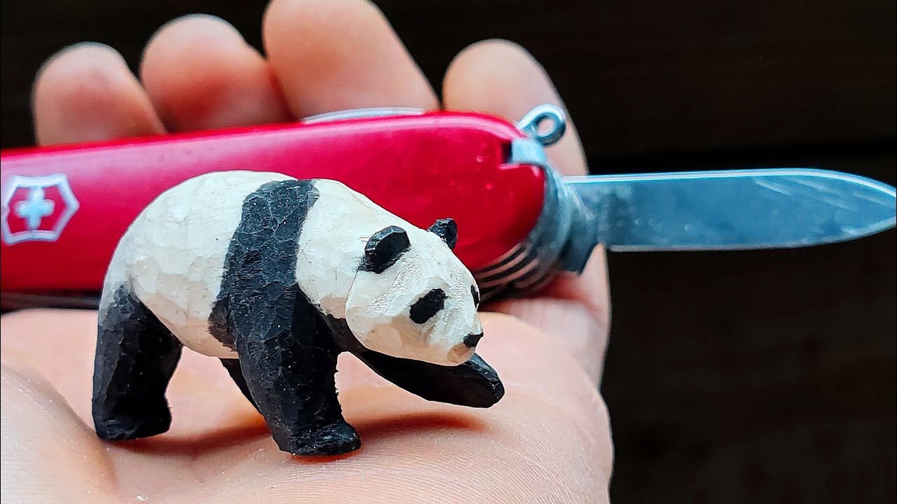 Whittle a 1x1 Panda | Step-By-Step Tutorial - YouTube