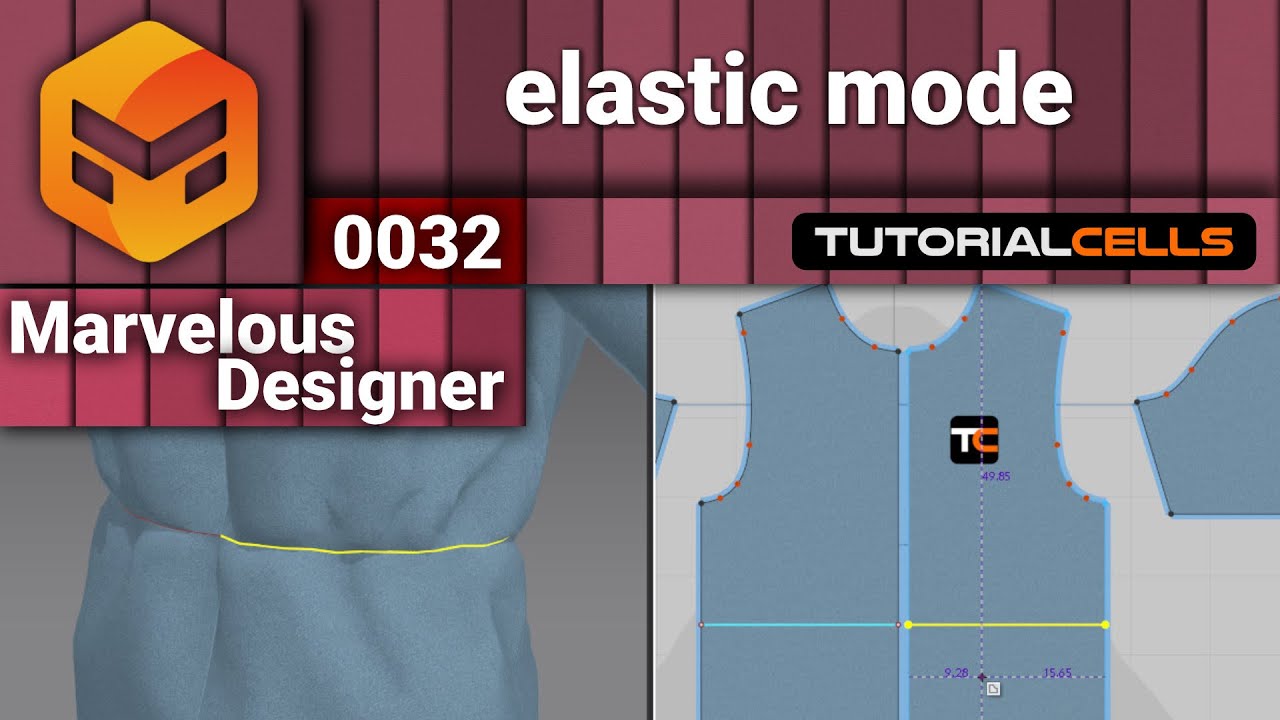 0032. elastic mode in Marvelous Designer - YouTube