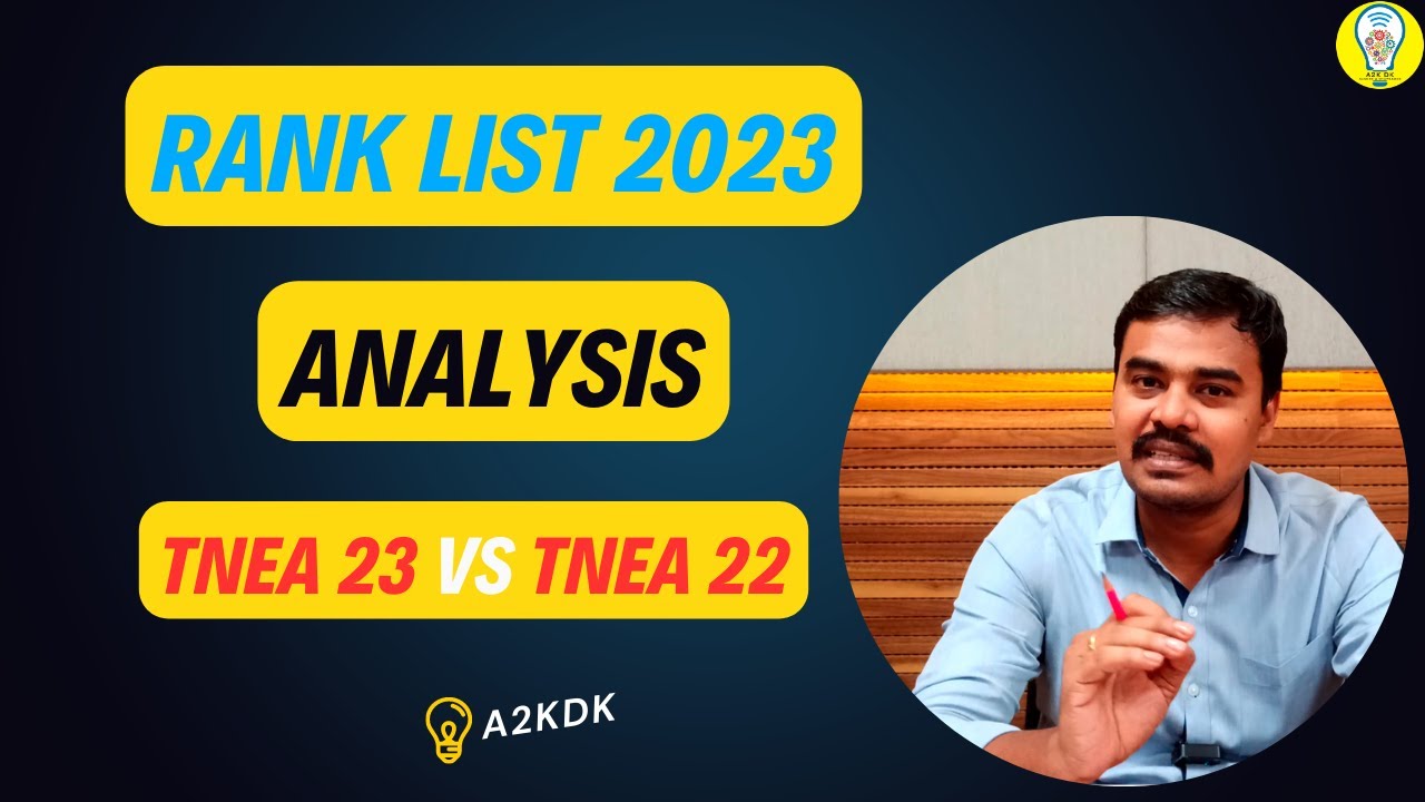 Rank list 2023 Analysis #tnea2023 - YouTube