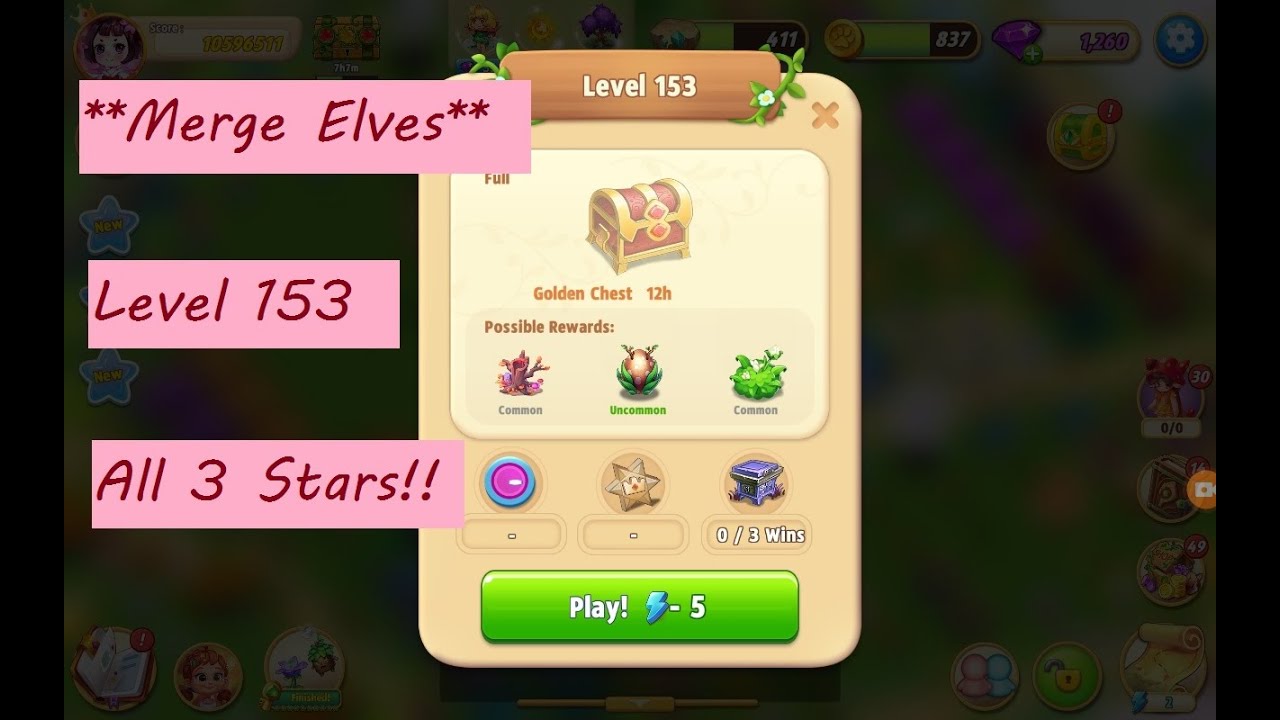 Merge Elves **Level 153** All 3 Stars! - YouTube
