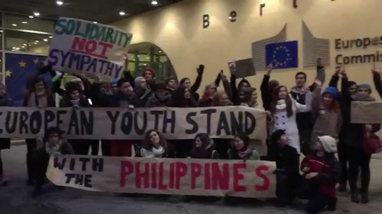 European Youth standing in solidarity with Philippines - YouTube