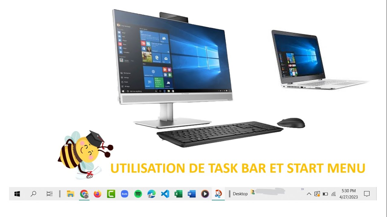 3 - Utilisation de Task Bar, start menu - YouTube