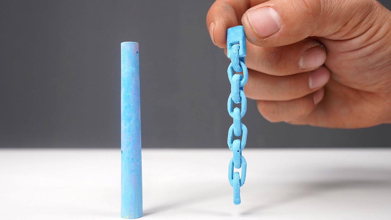 99% of people can’t do it.//Carve a chain with chalk - YouTube
