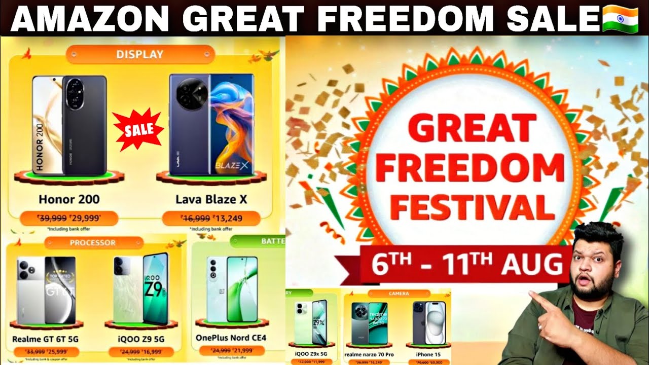 Amazon Great Freedom Festival Sale in 2024 Smartphone | Amazon Freedom ...