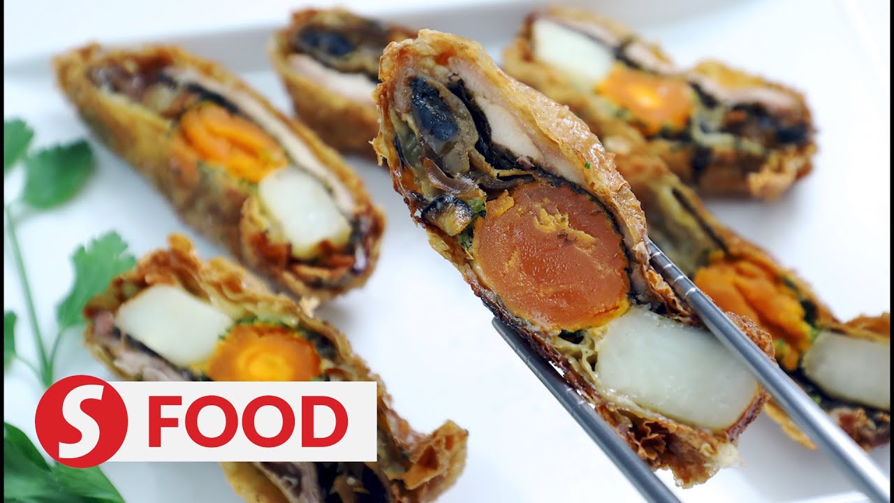 Retro Recipe: Salted egg chicken roulade - YouTube