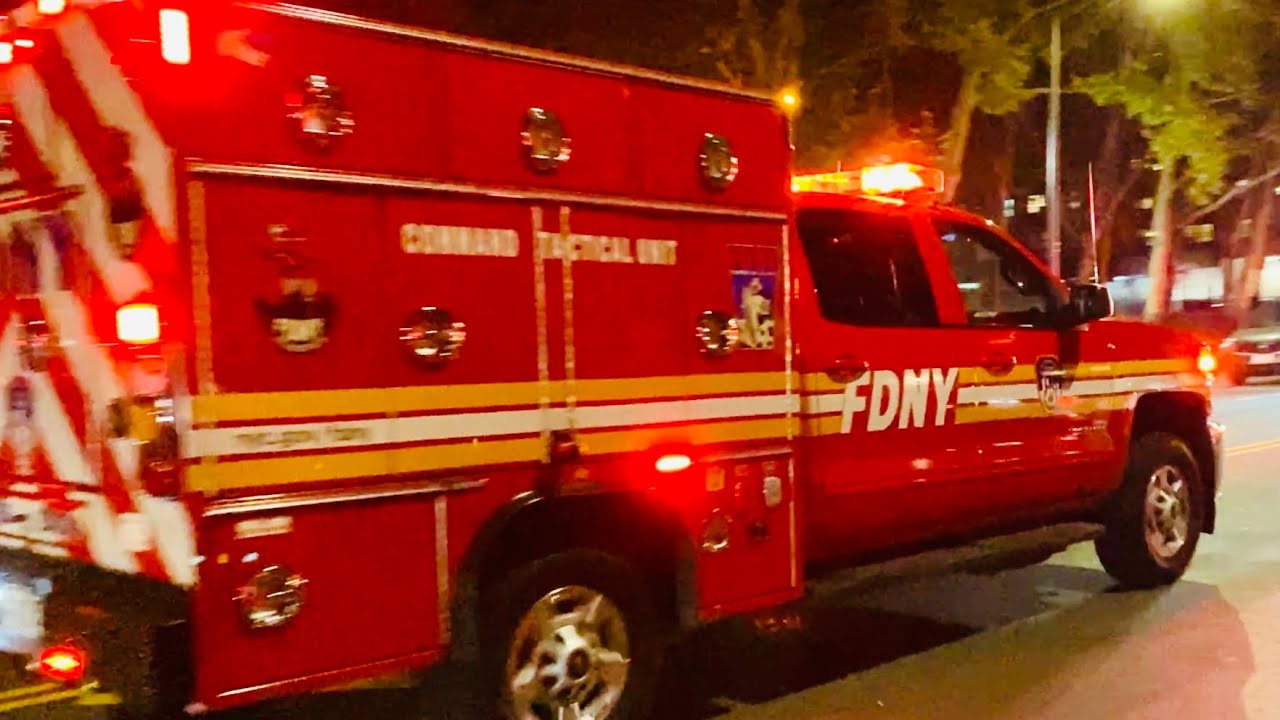 FDNY COMMAND TACTICAL UNIT RESPONDING TO 4TH ALARM FIRE ON EAST 143RD ...