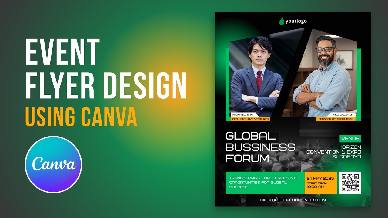 Create Professional Event Flyer in Canva | Webinar, Conference ...