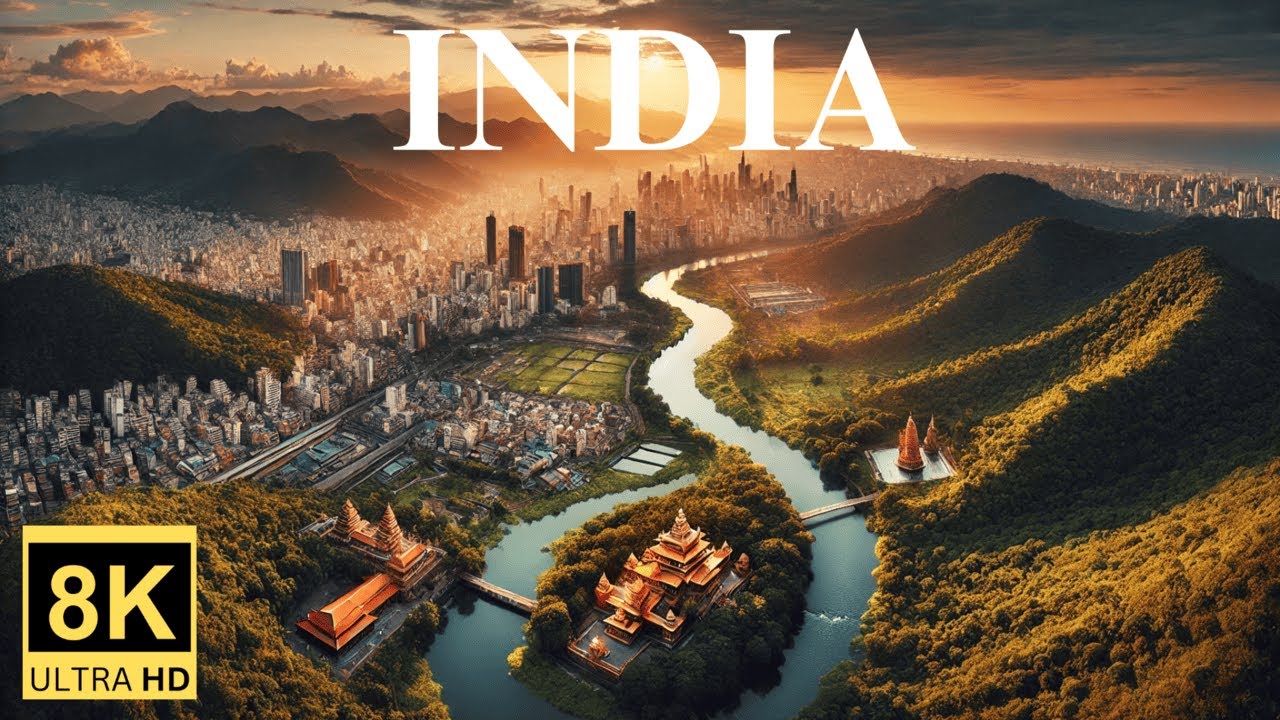 8K ULTRA HD - Aerial View of India Biggest Cities and Natural Wonders ...