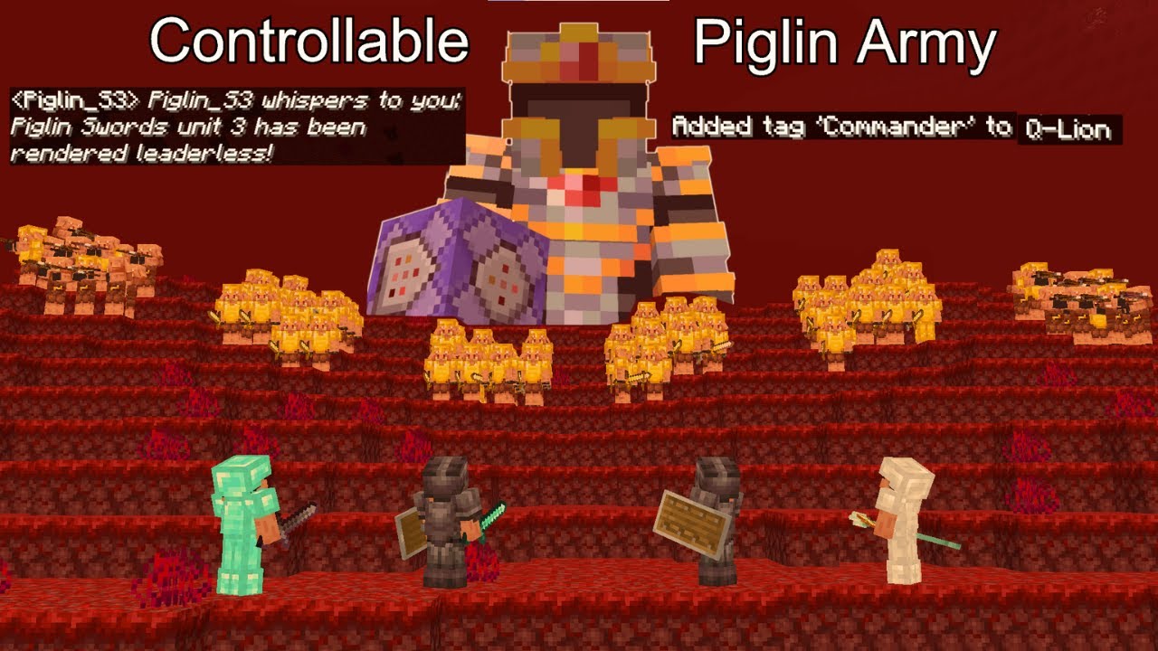 Player-Controlled Piglin Army VS my Friends in Minecraft! - YouTube