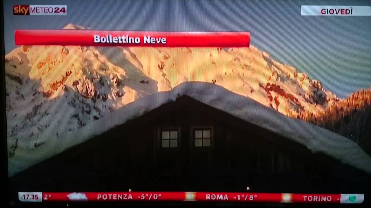 SKY METEO 24 - BOLLETTINO NEVE - YouTube