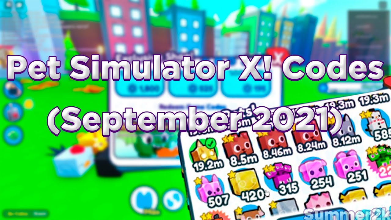WORKING Pet Simulator X! Codes September 2021 | NEW UPDATE | Roblox PET ...