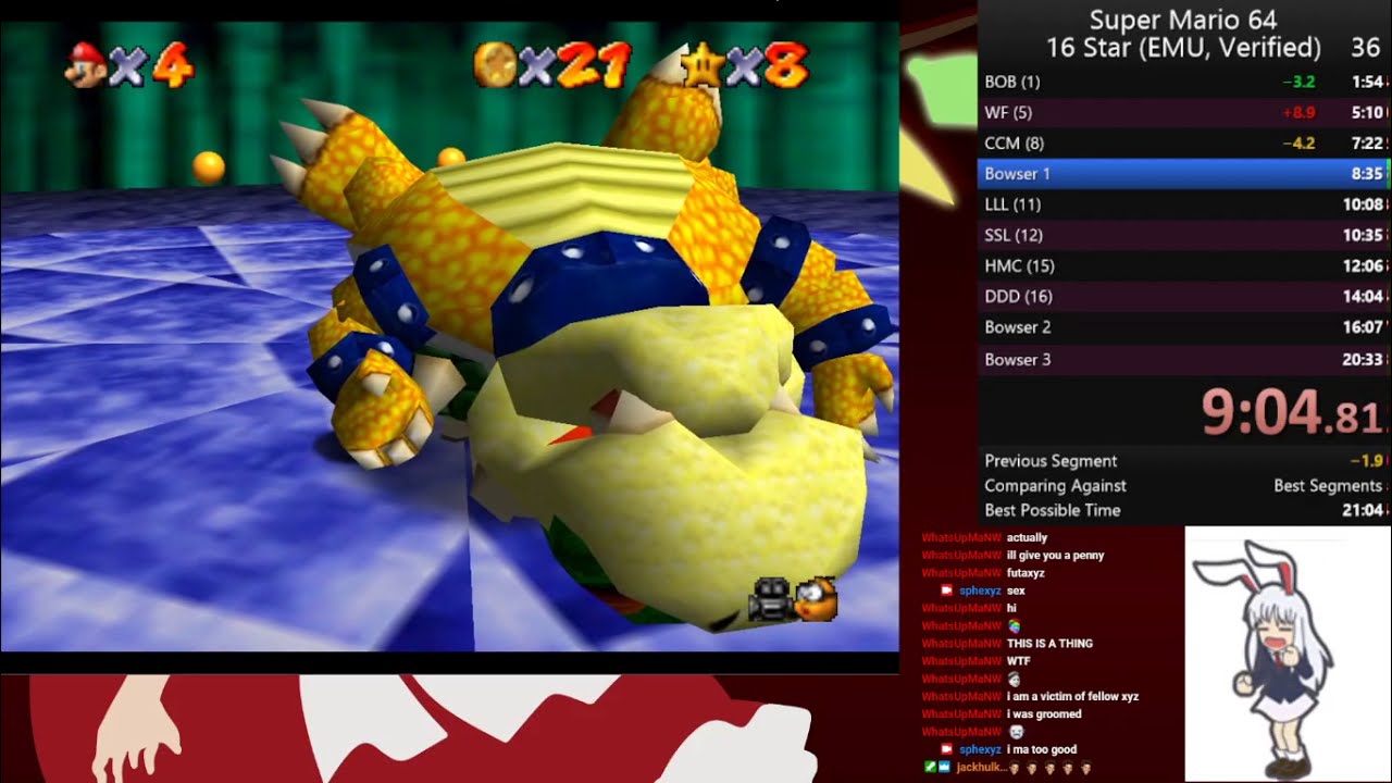 Super Mario 64 Speedrun | EMU 16 star in 22:43 [NEW PB] - YouTube