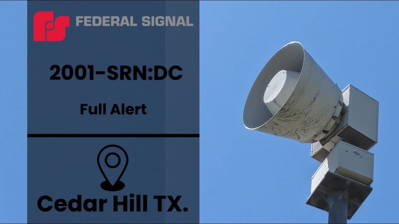 Federal Signal 2001-SRN:DC | Full Alert | 4/3/24 | Cedar Hill TX. - YouTube