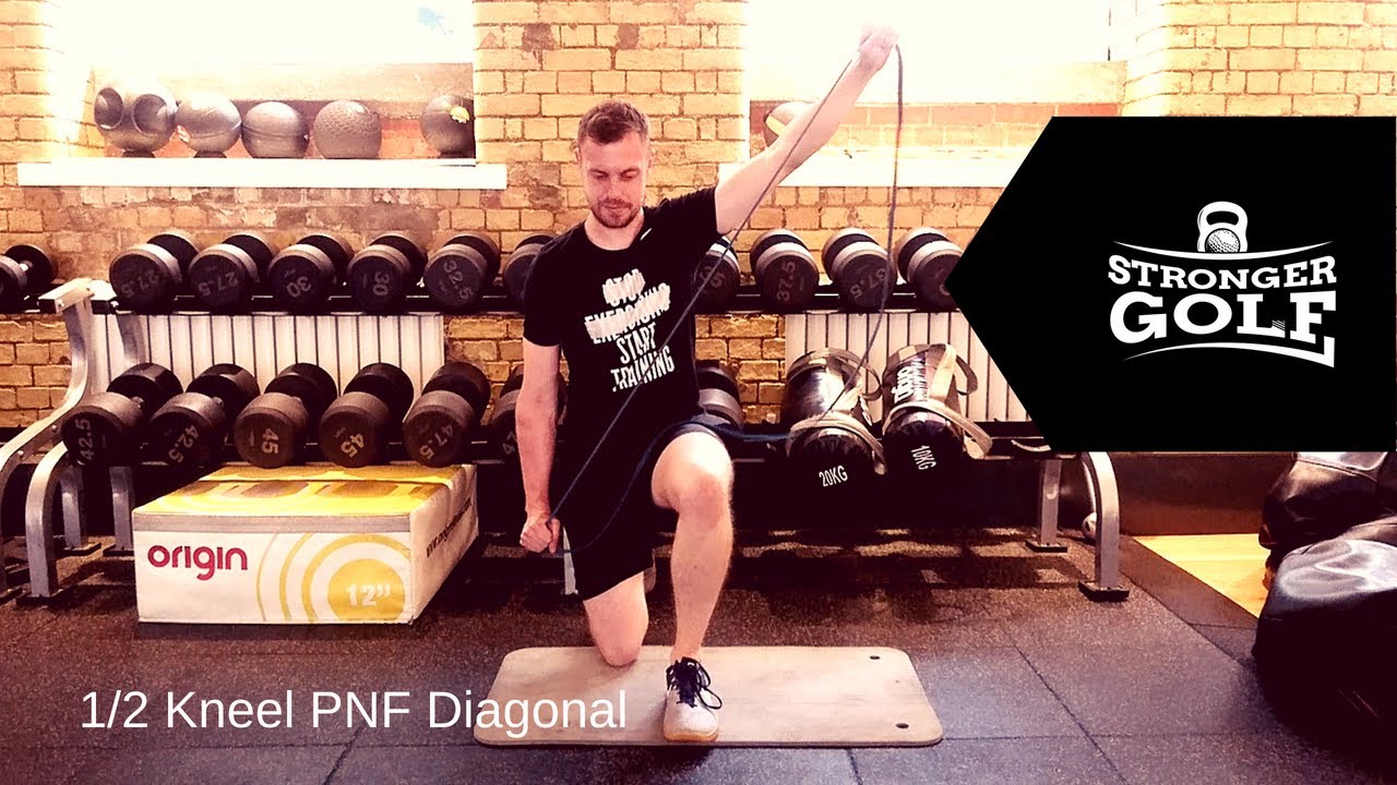 1/2 Kneeling PNF Diagonal - YouTube