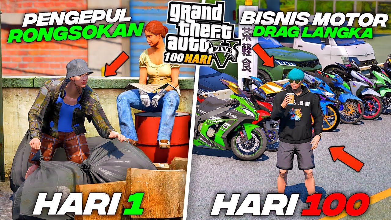 100 Hari Di GTA 5 Dari Pengepul Motor Rongsok Miskin Sampai Punya ...