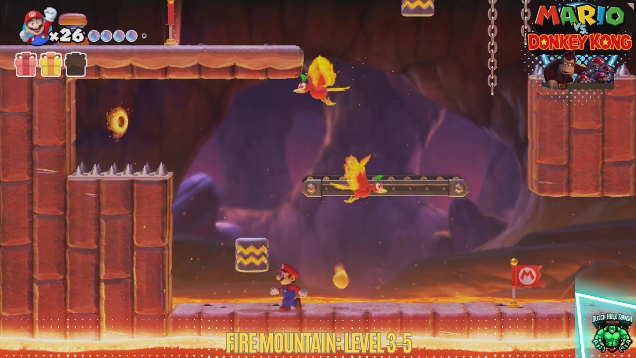 Fire Mountain: Level 3-5: All Presents in Mario vs. Donkey Kong ...