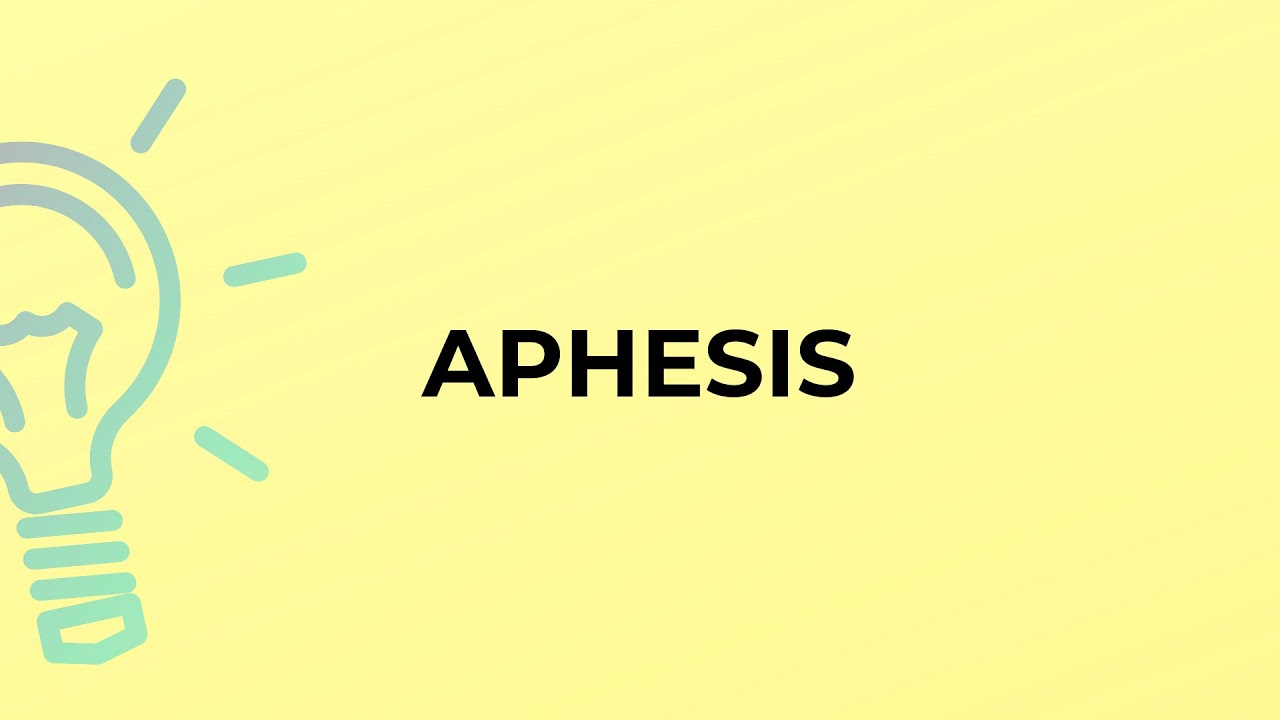 What is the meaning of the word APHESIS? - YouTube