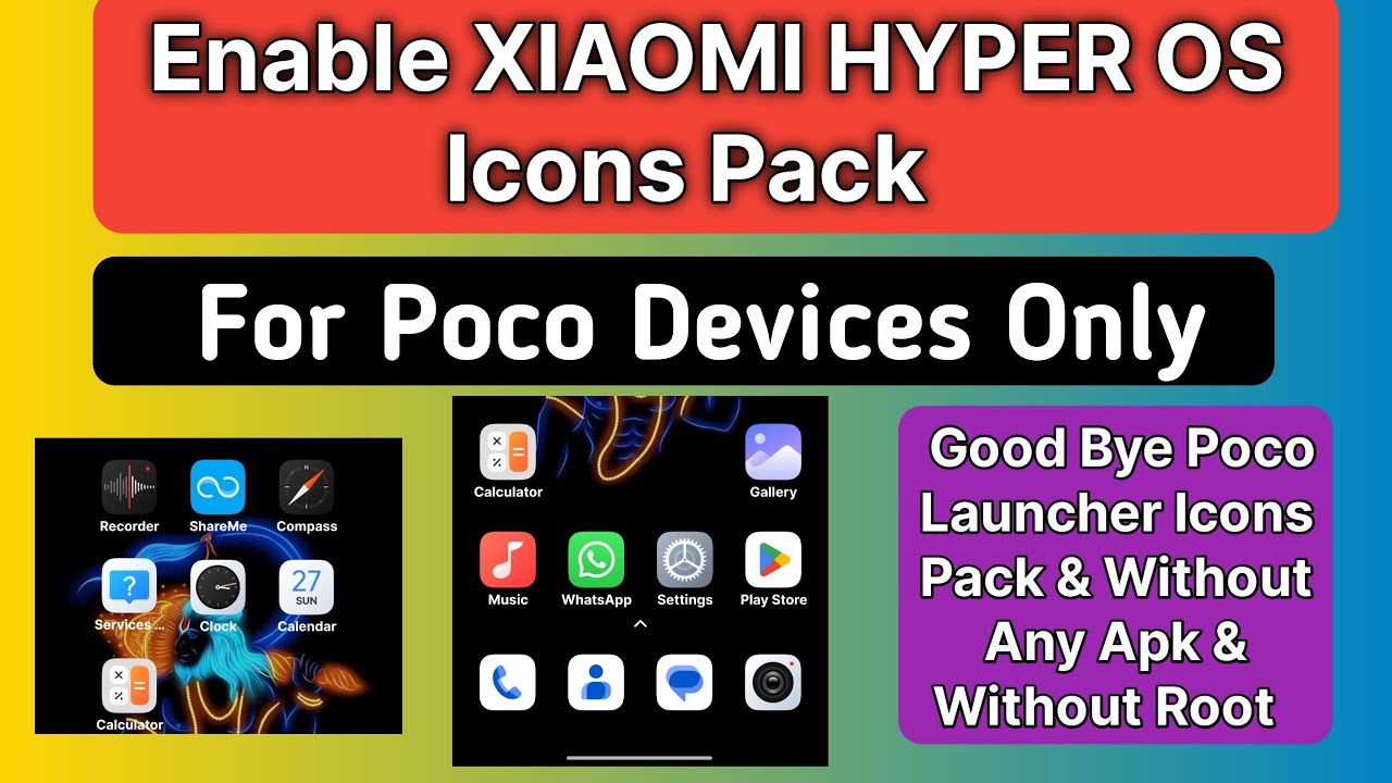Enable Xiaomi Hyper Os Icons Pack in Poco Devices !! - YouTube