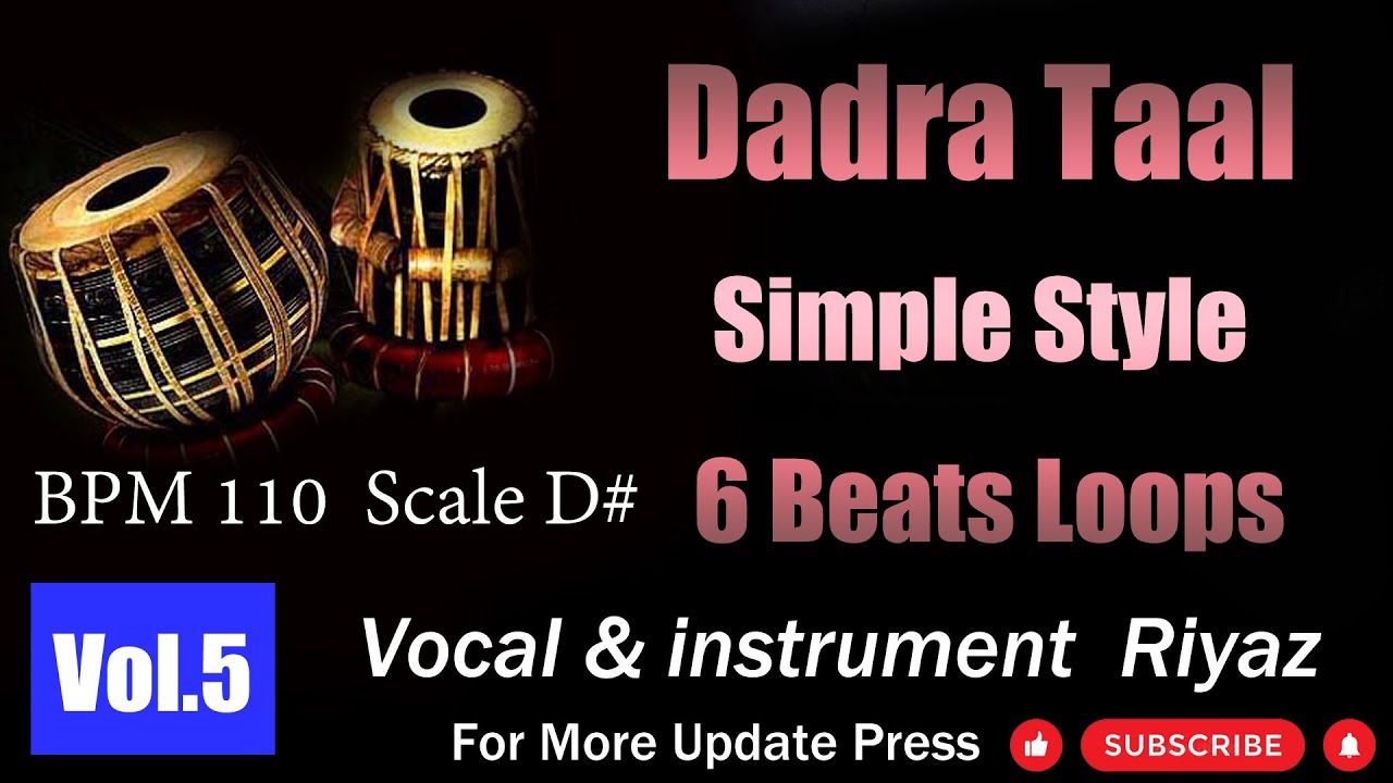 Dadra Taal Simple Style Theka D# Tabla Loops BPM 110 For Vocal And ...