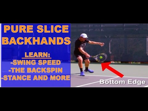Elite Tennis Training: How To Hit A "Pure" Slice BackHand - YouTube