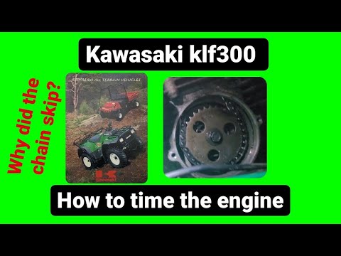 1990's Kawasaki KLF300 Quad how to Time the Engine, timing chain ...
