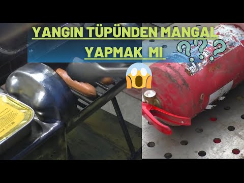 Yangın tüpünden mangal yapmak !!! {Normallerinden daha güzel oldu } #keşfet
