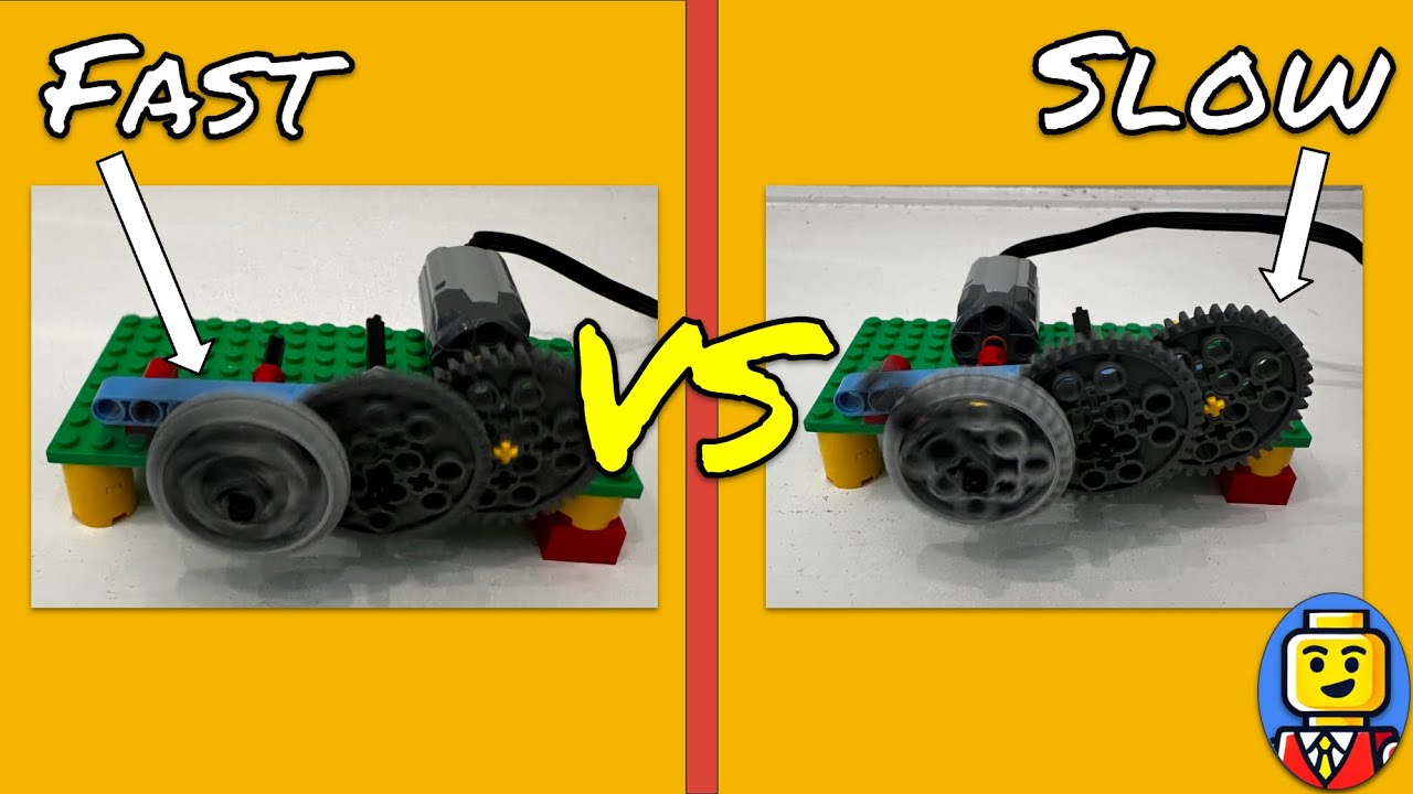 Fast vs. slow gear ratios with one motor - YouTube