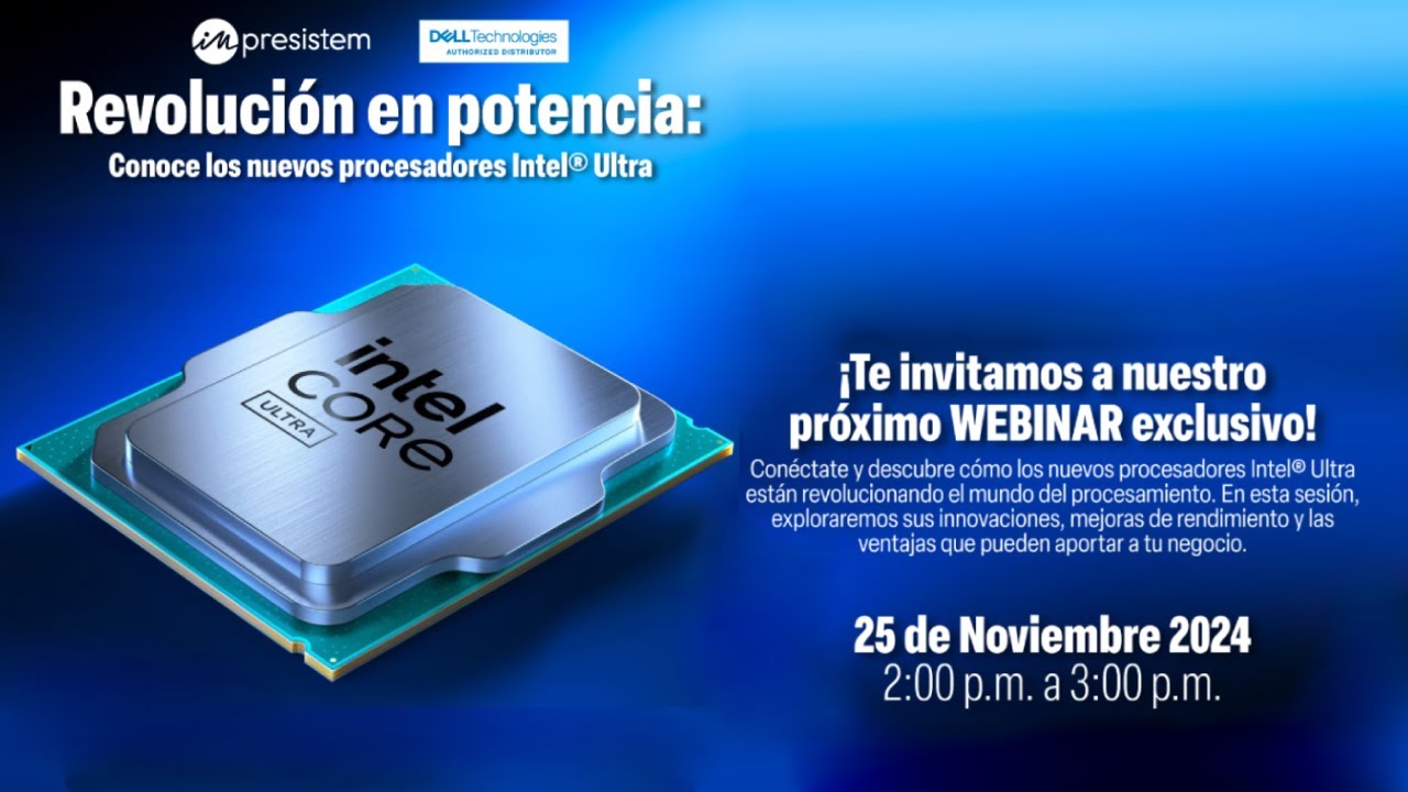 Webinar Novedades en procesadores Intel con Dell e Impresistem - YouTube