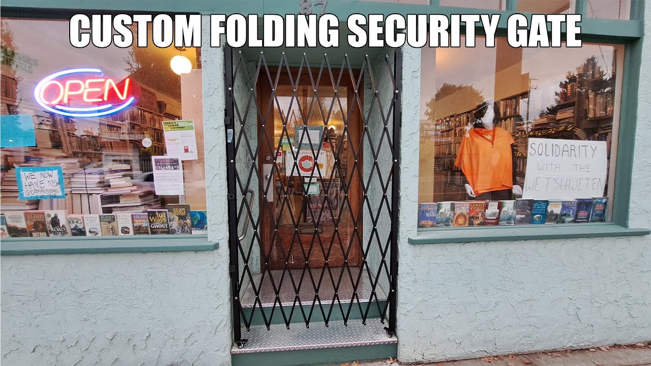 Custom Folding Security Gate Fabrication - YouTube