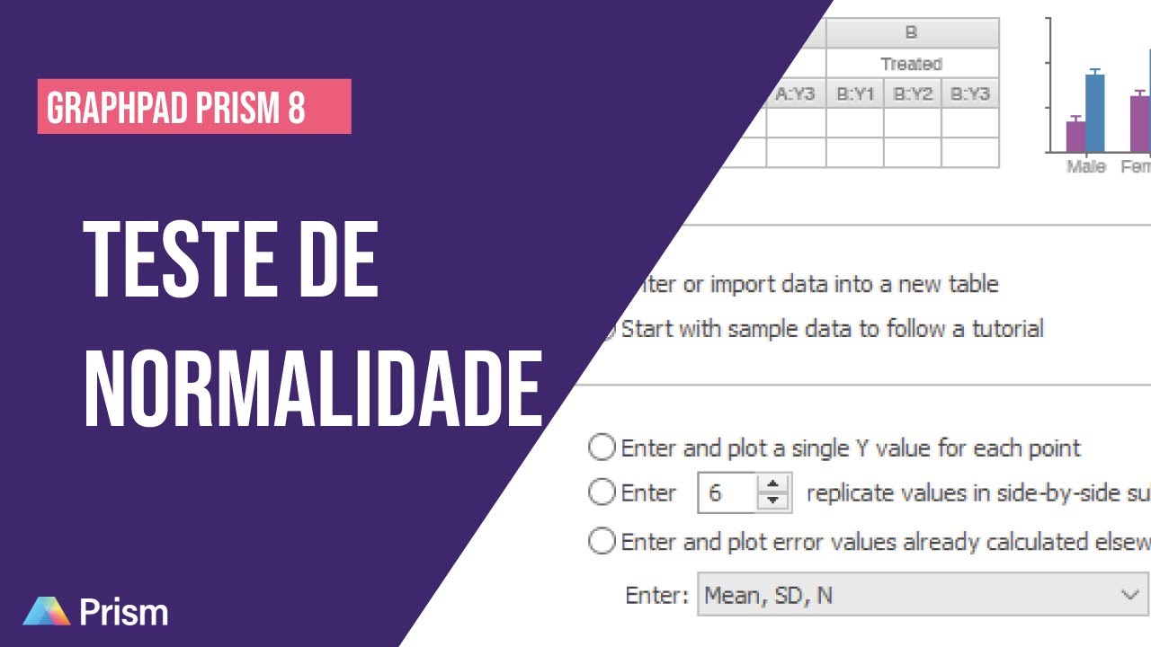 GraphPad Prism | Como fazer o TESTE DE NORMALIDADE? - YouTube