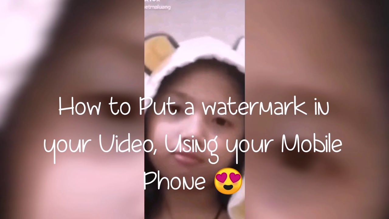 How to create your own watermark Using mobile Phone - YouTube
