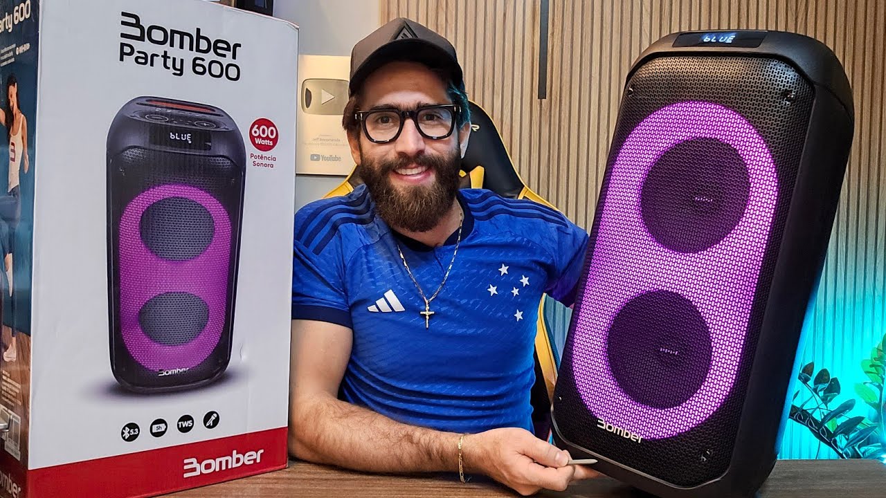 BOMBER PARTY 600: Caixa de som Amplificada LANÇAMENTO! É BOA? (Unboxing ...