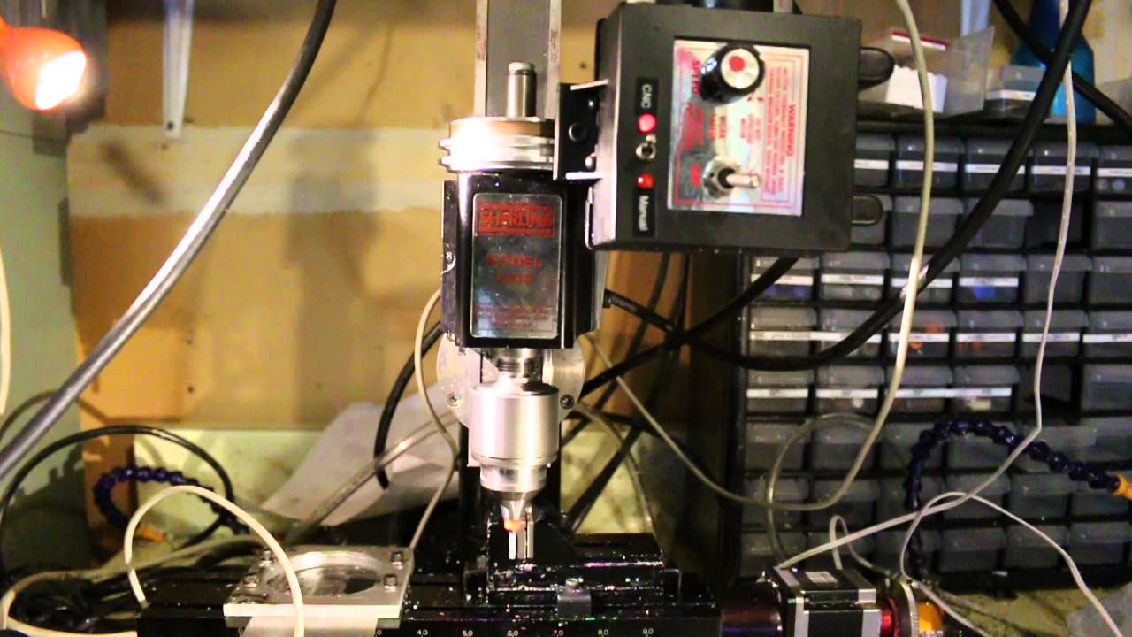 Sherline 2000 CNC DigiSpeed-SL DC-04 spindle control test - YouTube