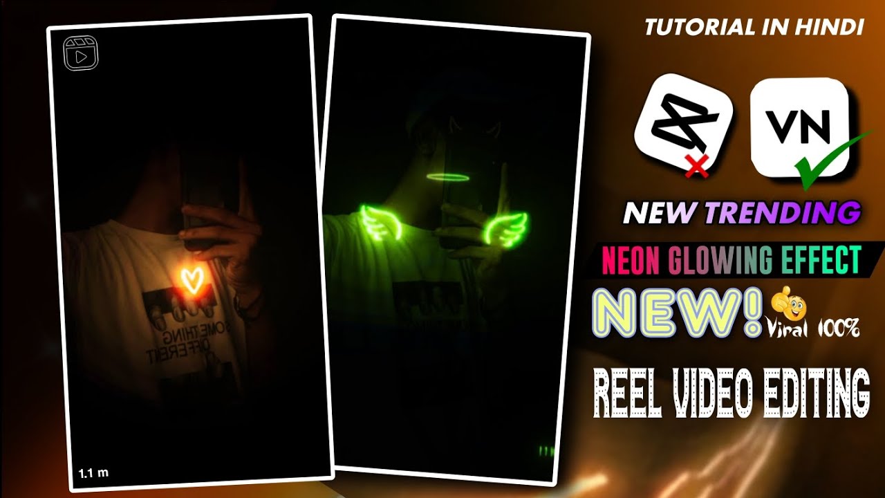 New trending neon glowing effect video editing || Reel video edits || # ...