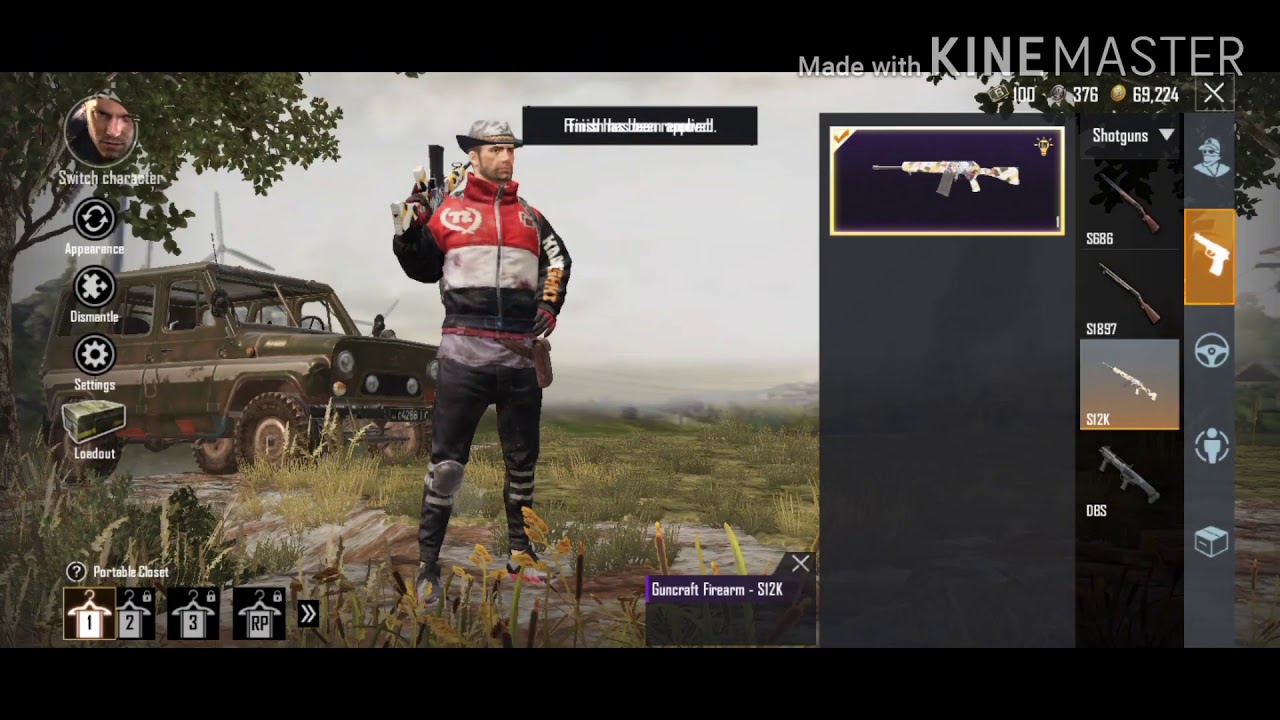 pubg mobile permanent weapon finishes. S12k ossam skin - YouTube