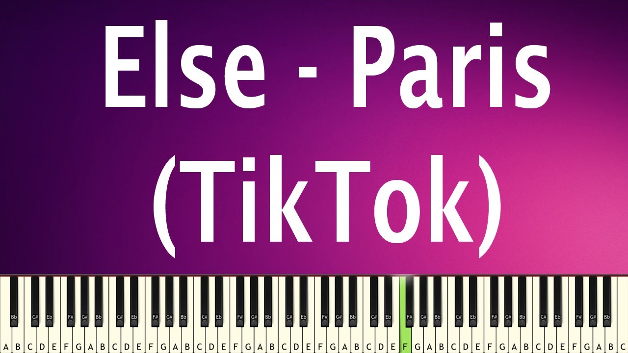 Else - Paris (TikTok) - PIANO TUTORIAL - YouTube