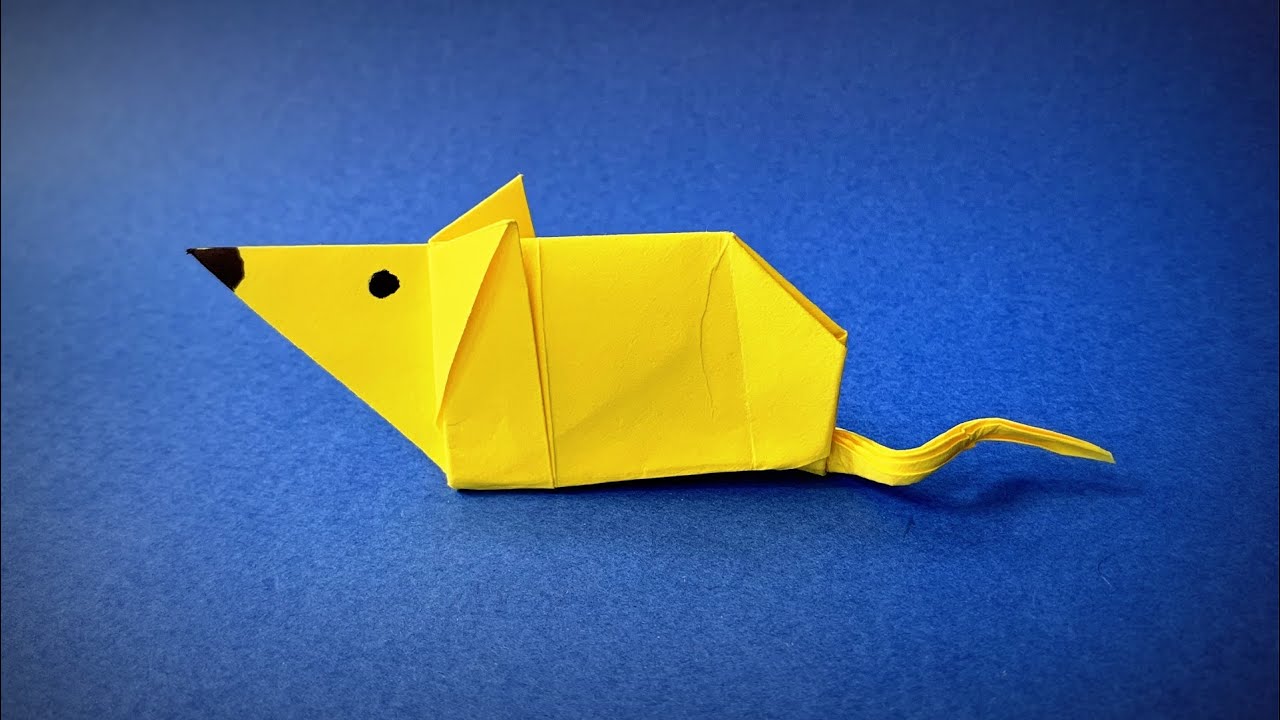 Muis Vouwen Makkelijk | Hoe maak je een papieren muis | Origami muis ...