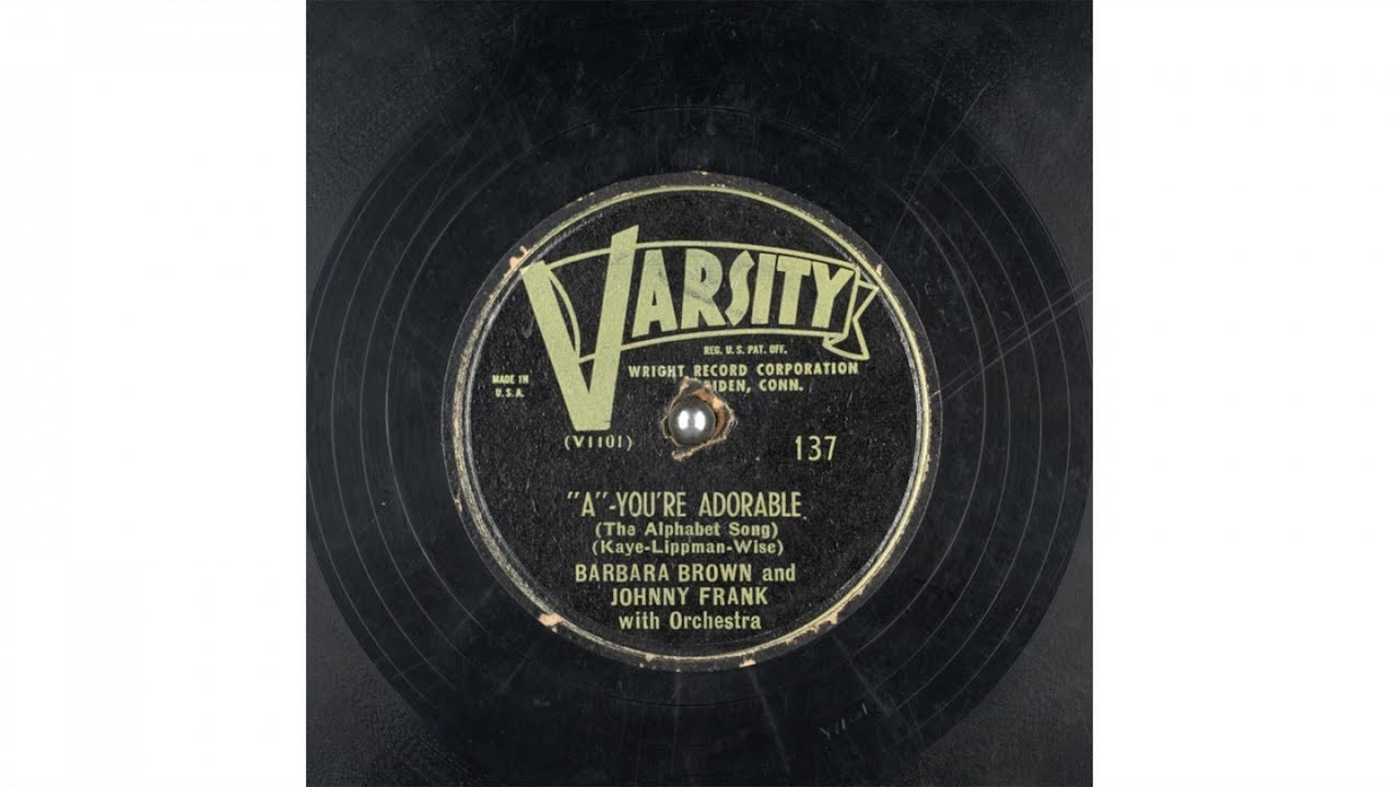 Barbara Brown and Johnny Frank with Orchestra - "A"-You're Adorable ...