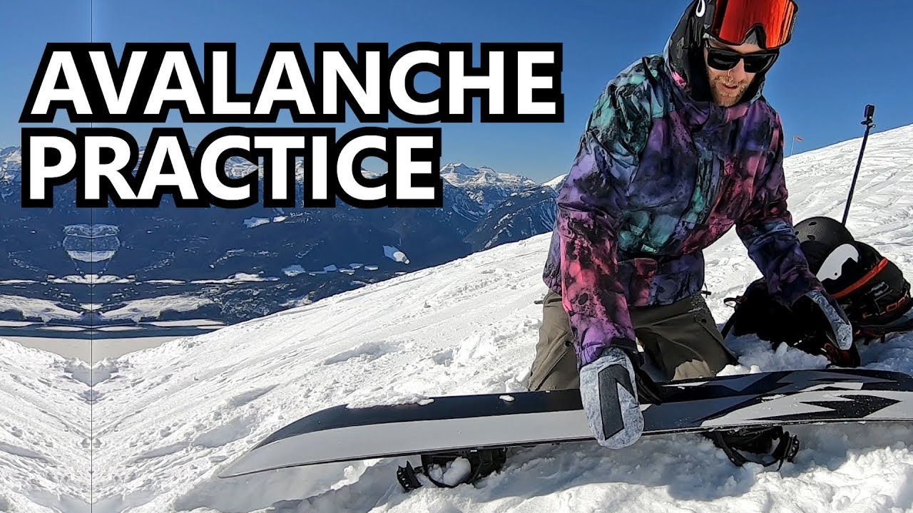 Avalanche Practice for Back Country Snowboarding - YouTube