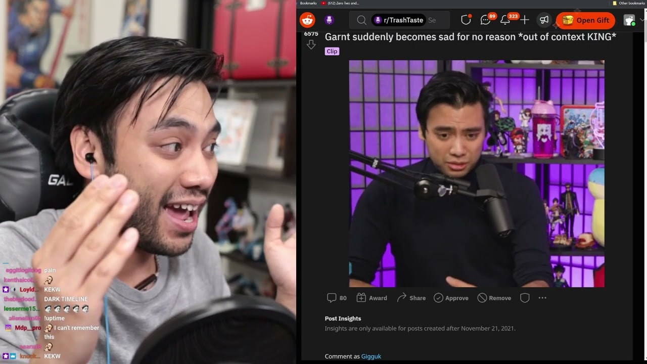 Garnt doesn't know why he's sad | Trash Taste dark timeline gigguk ...