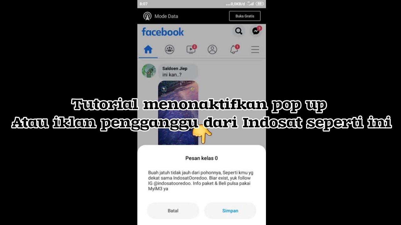 Cara memblokir pesan pop up mengganggu dari indosat - YouTube